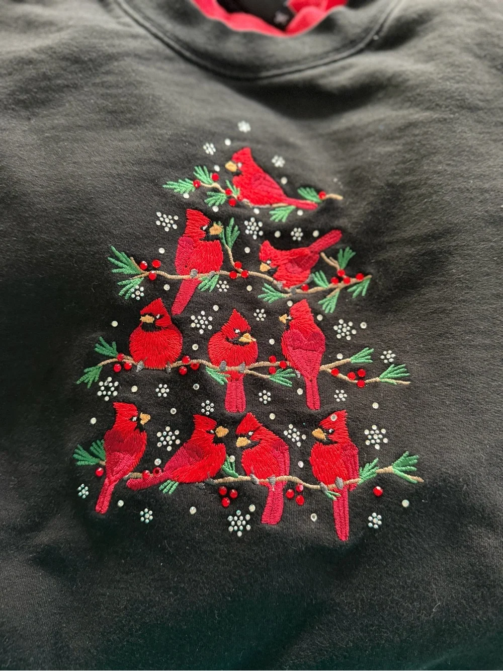 morning sun | Sweaters | Vintage Black Crewneck Sweater With Red ...